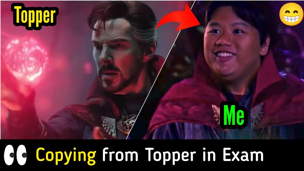 When you Copy Exam From Topper... Marvel Meme - YouTube