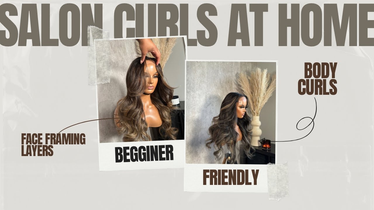 How to: Face Framing Layers & Big Body Curls on a Wig | Beginner Friendly Wig Styling Tutorial ...