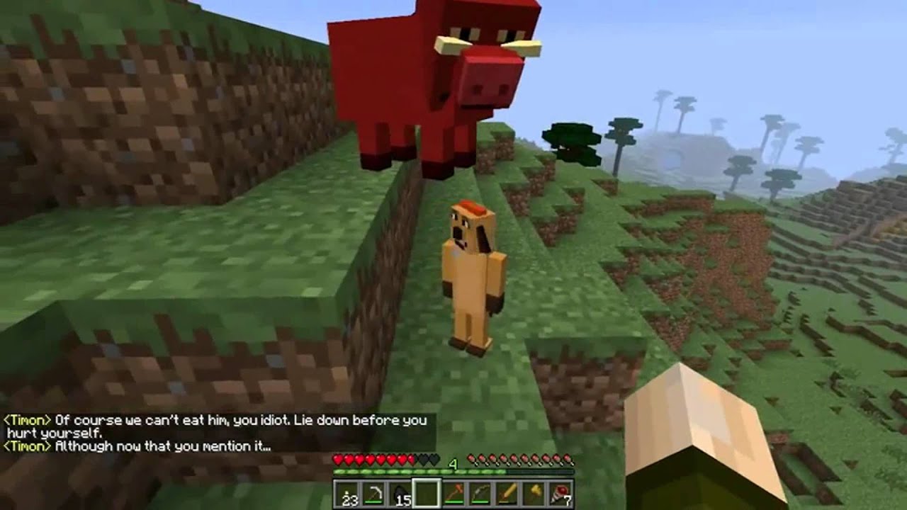El Rey Leon Minecraft MOD - The Lion King Minecraft MOD - YouTube
