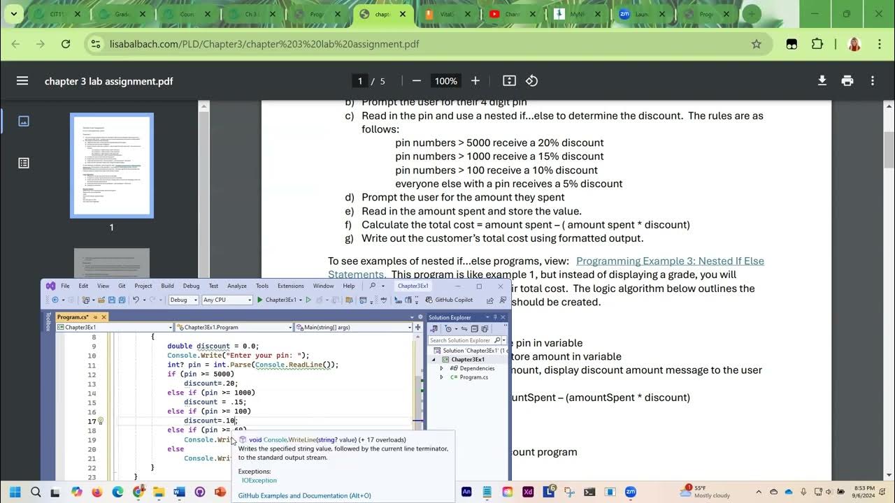 Chapter 3 lab assignment overview - YouTube