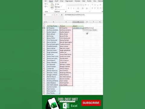 How to Make Absentee List | #exceltutorial #exceltips #shortvideo #excel - YouTube