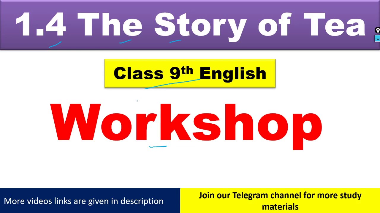1.4 The story of Tea 9th class English Workshop | The story of Tea ...
