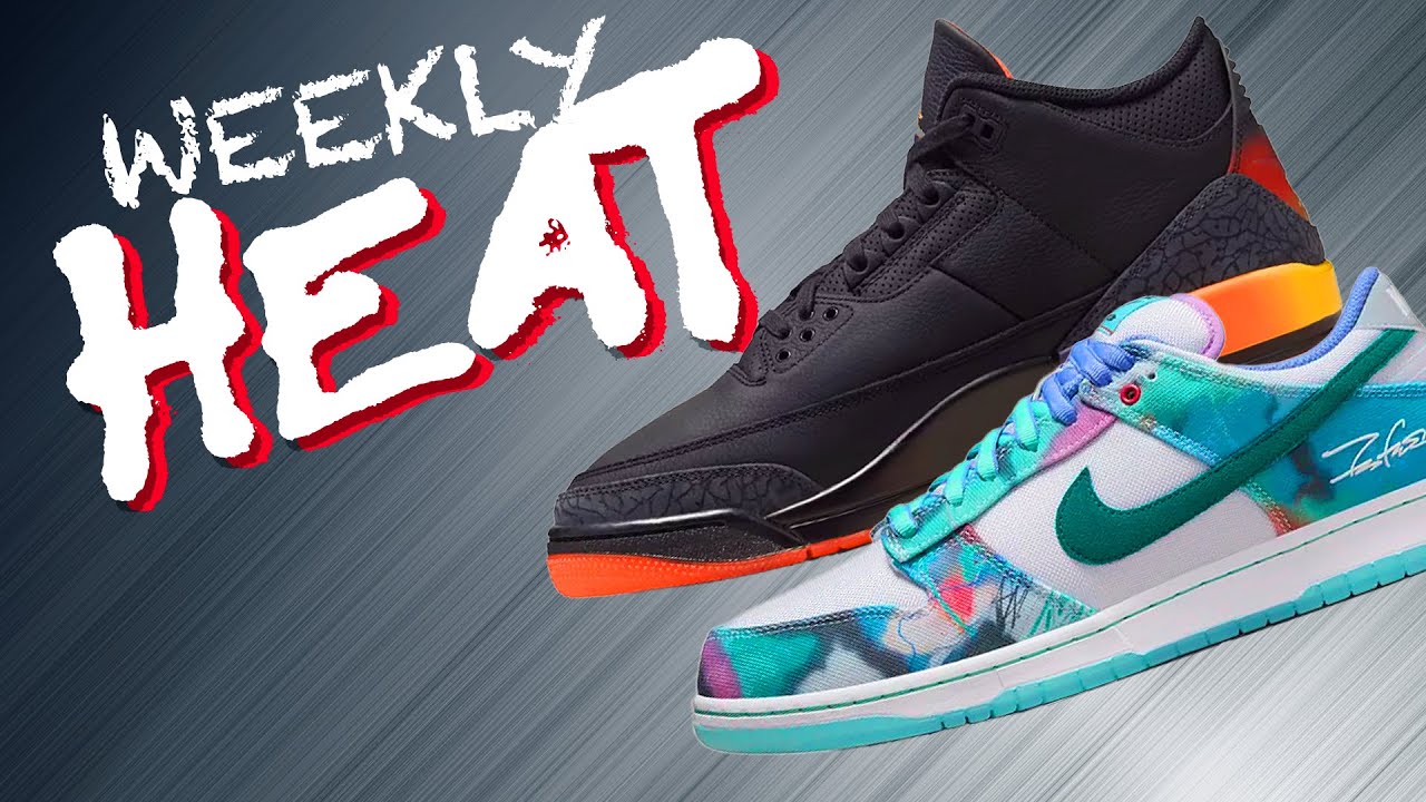 WEEKLY HEAT: Air Jordan 3 J Balvin Rio & Nike SB Dunk Low Futura - YouTube