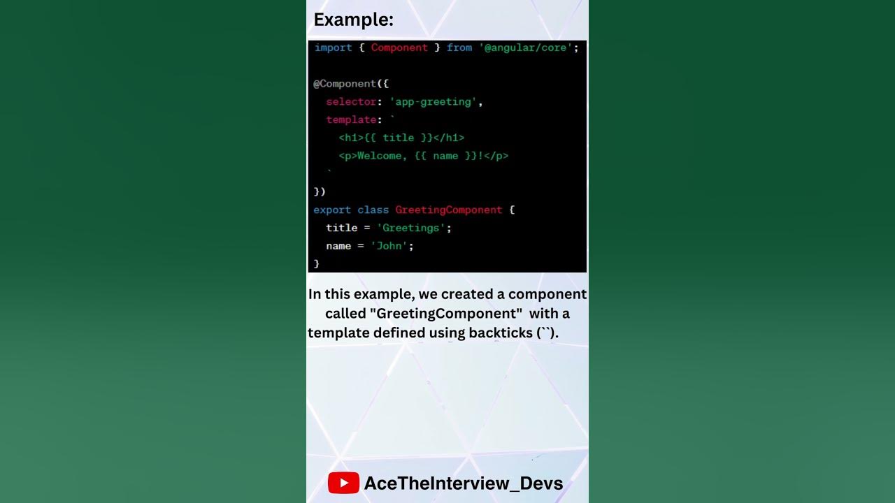 What Is A Template In Angular Shorts Angular Typescript Angulartraining Webdevelopment 