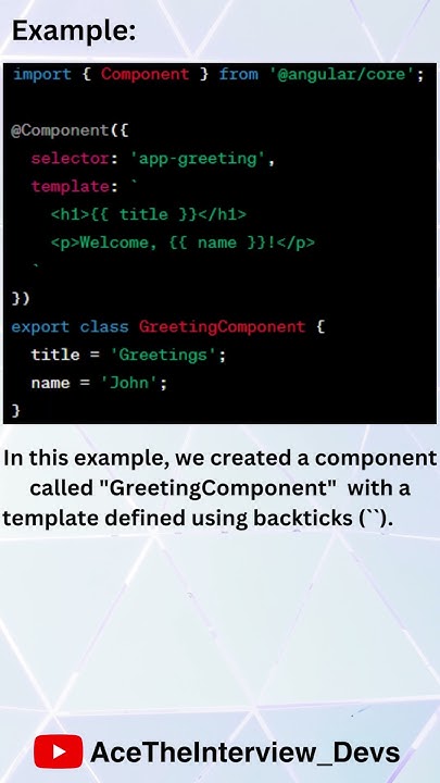 What is a Template in Angular? #shorts #angular #typescript #angulartraining #webdevelopment ...