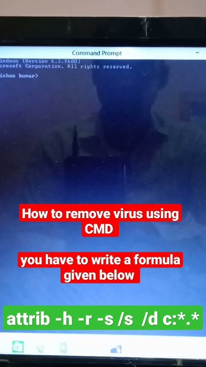 how to remove virus using CMD || CMD se virus remove kaise kre # ...