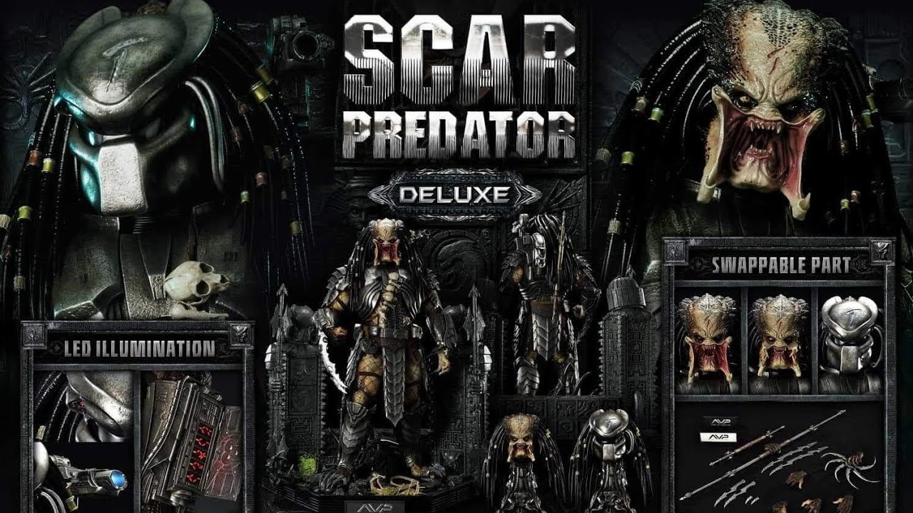 Prime 1 Scar Predator 1/3 Statue Preview - YouTube