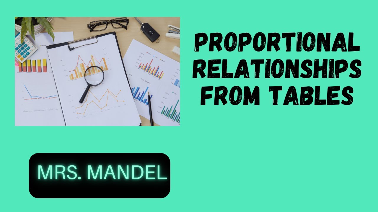 proportional relationships form tables 2025 - YouTube