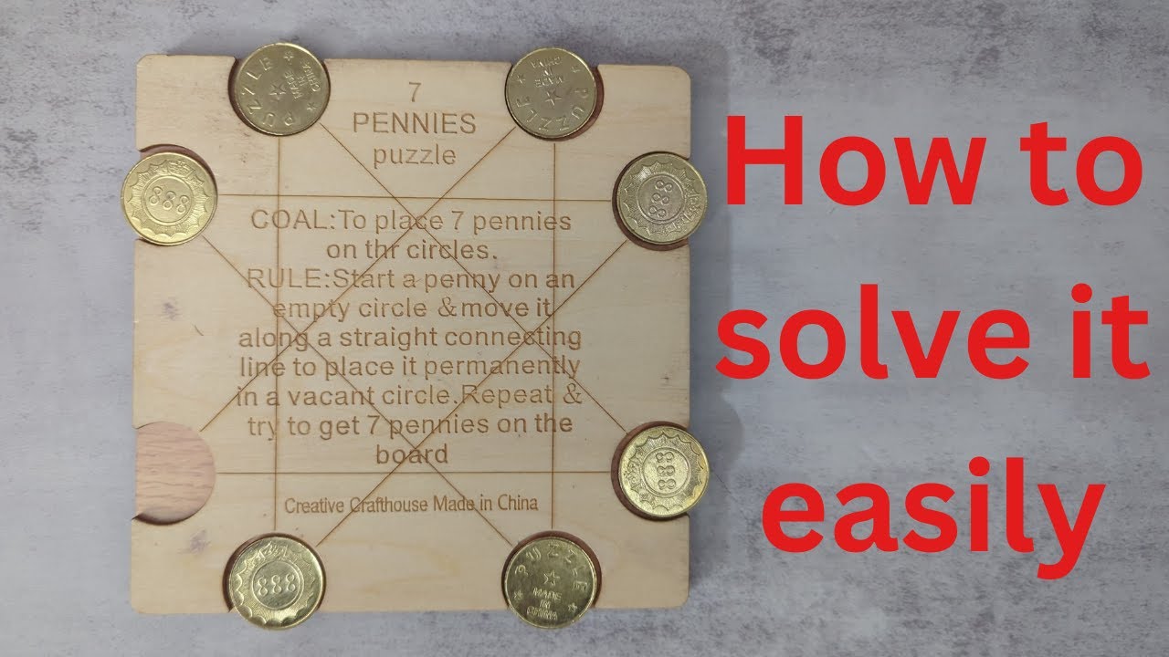[185] How to solve the seven pennies puzzle - YouTube