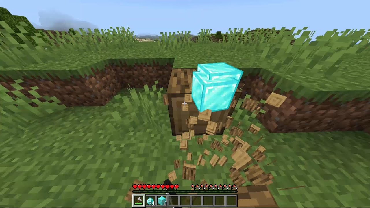 Minecraft but Logs Drop DIAMONDS - YouTube
