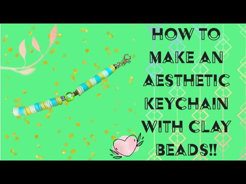 How to make a keychain with clay beads!! | TRYING MY NEW CLAY BEADS ...