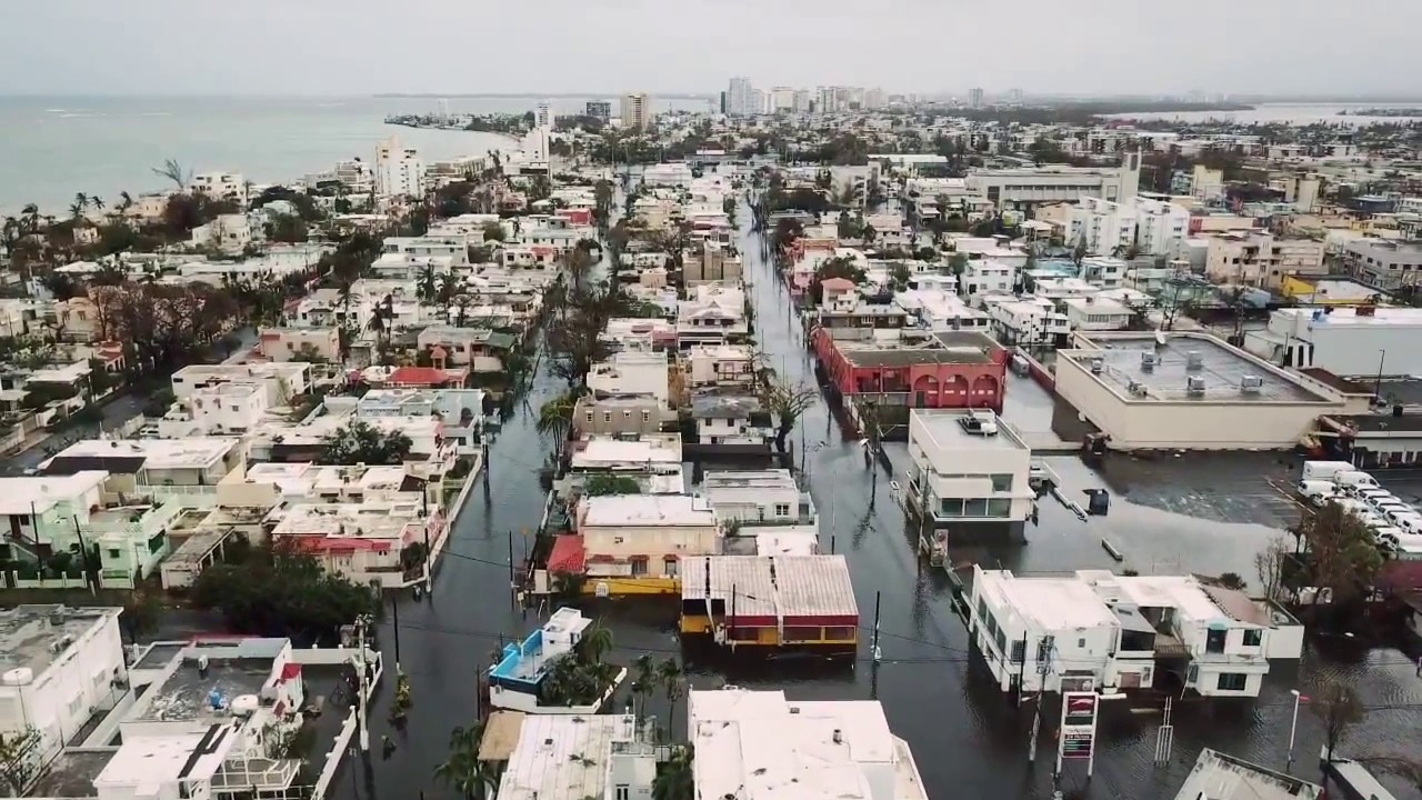 IMPRESSIVE AERIAL VIEW OF OCEAN PARK, PUERTO RICO AFTER HURRICANE MARIA ...
