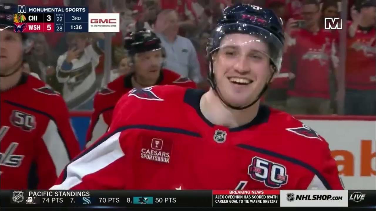 Ryan Leonard first NHL career goal - Washington Capitals vs Chicago Blackhawks 4/4/25 - YouTube