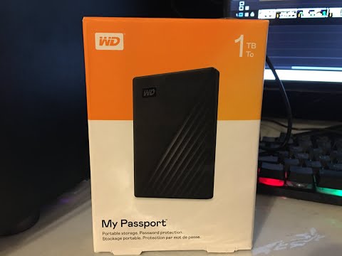 Western Digital My Passport Portable Storage 1 TB   With Password Protection. Unboxing and Review.