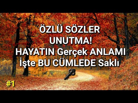 ÖZLÜ SÖZLER | UNUTMA! HAYATIN Gerçek ANLAMI İşte BU CÜMLEDE Saklı 🗝️