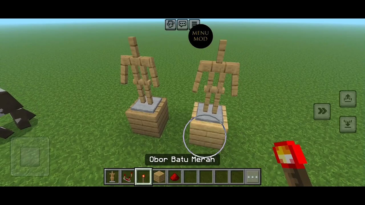 cara membuat patung bergerak di minecraft - YouTube
