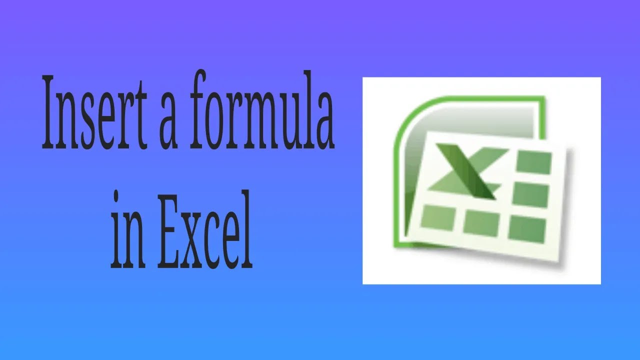 How To Insert A Formula In Excel And Apply It To An Entire Column Or