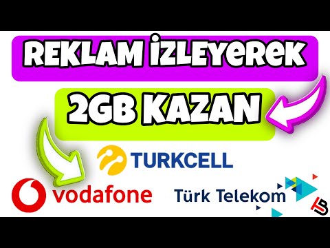 BEDAVA İNTERNET 2GB | GÜNDE 6 REKLAM İZLE 2GB KAZAN! TURKCELL / TÜRK TELEKOM / VODAFONE