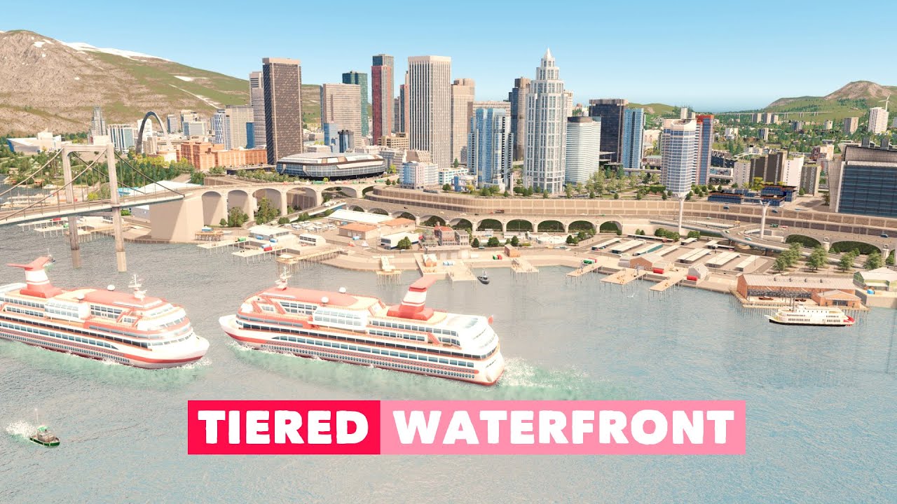 20 Minute Timelapse of Designing a Tiered Waterfront in Cities ...