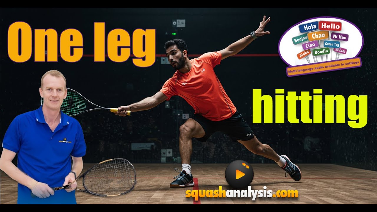 Squash hit off one leg - YouTube