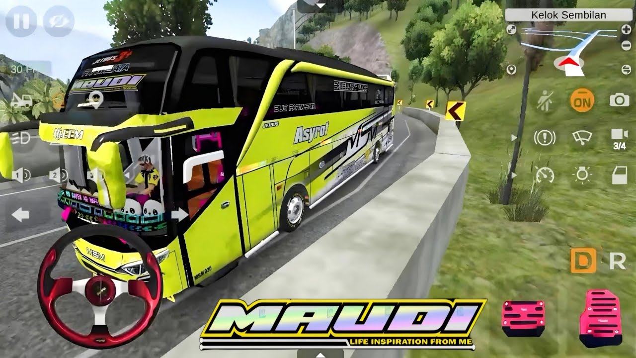 Bus Telolet Basuri MSM Asyrof Maudi Pake Basuri Melow l Bus Simulator ...