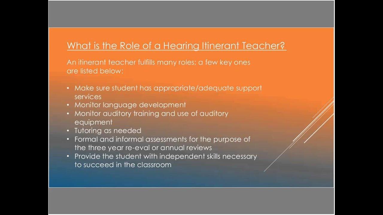 The Hearing Itinerant Teacher - YouTube