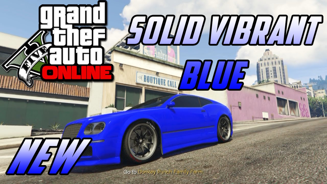 GTA 5 Amazing Solid Vibrant Blue Modded Crew Color - YouTube
