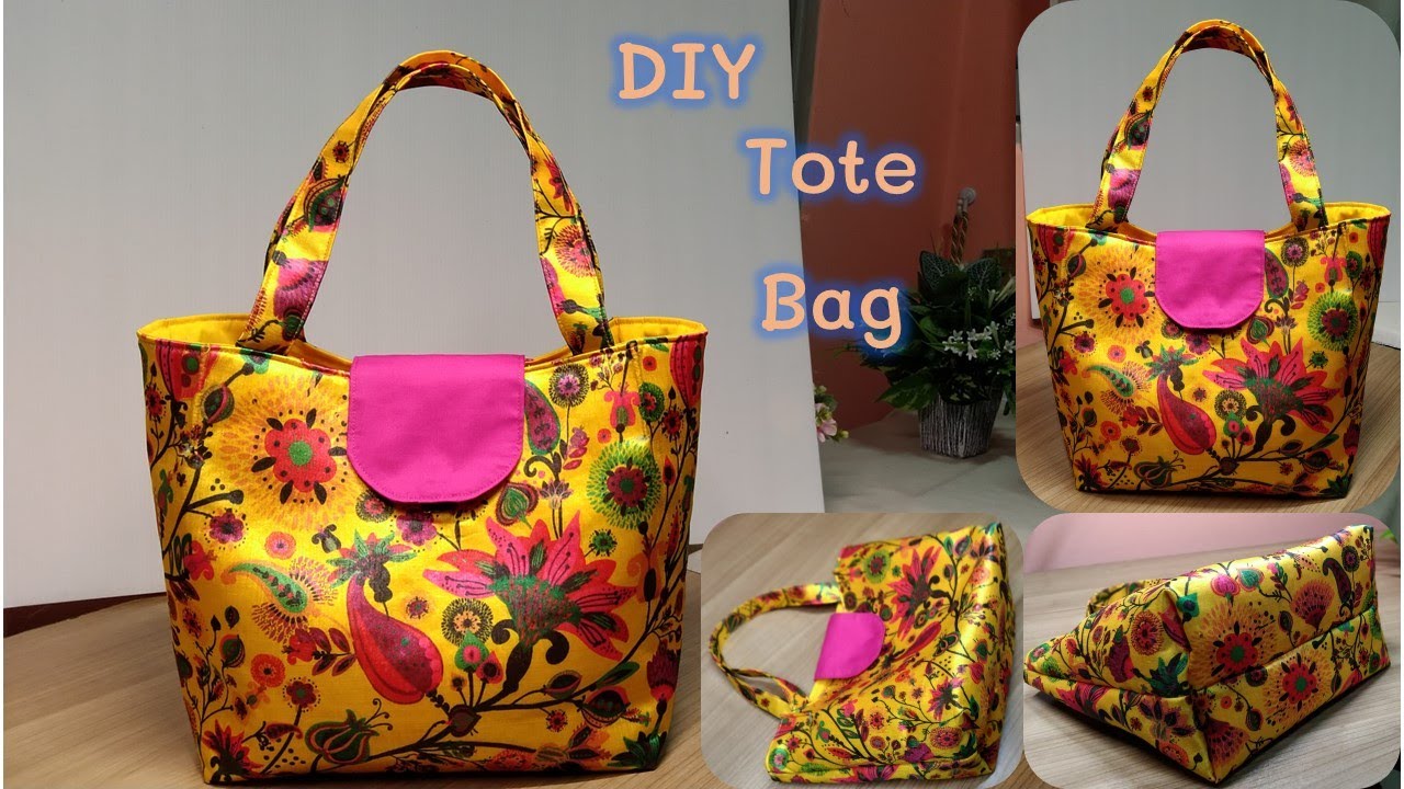 Colorful Tote Bag Sewing Ideas Diy Tote Bag Fabric Tote Bag Handmade at ...