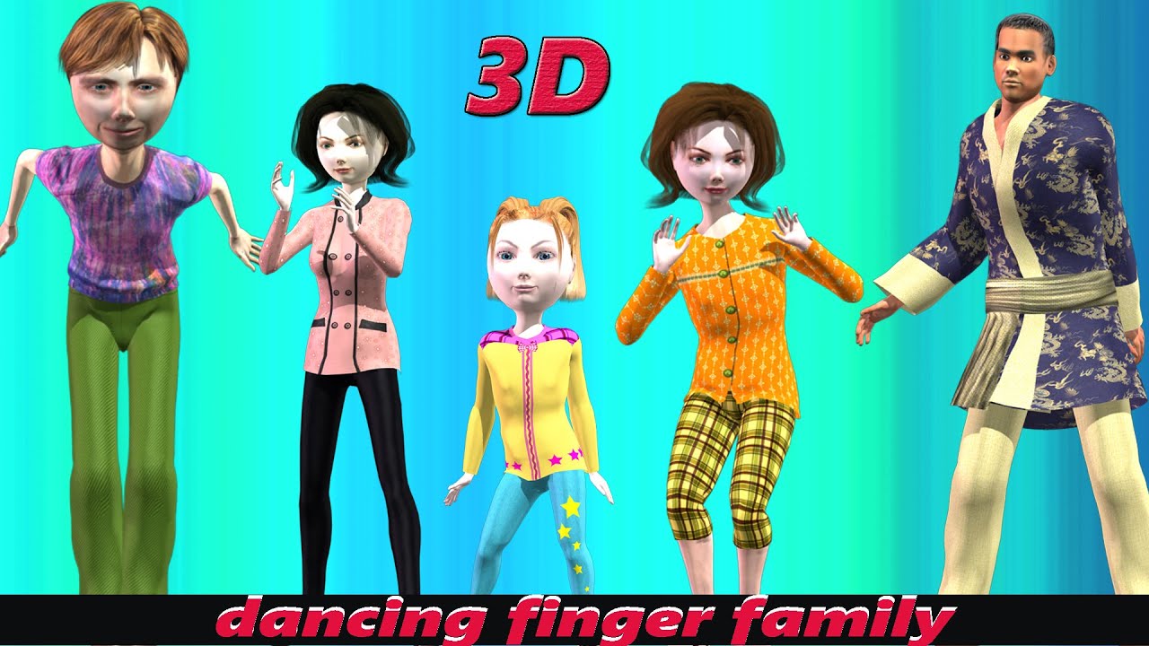 Finger Family Rhyme - DANCING FINGER FAMILY Version | Funny Children ...