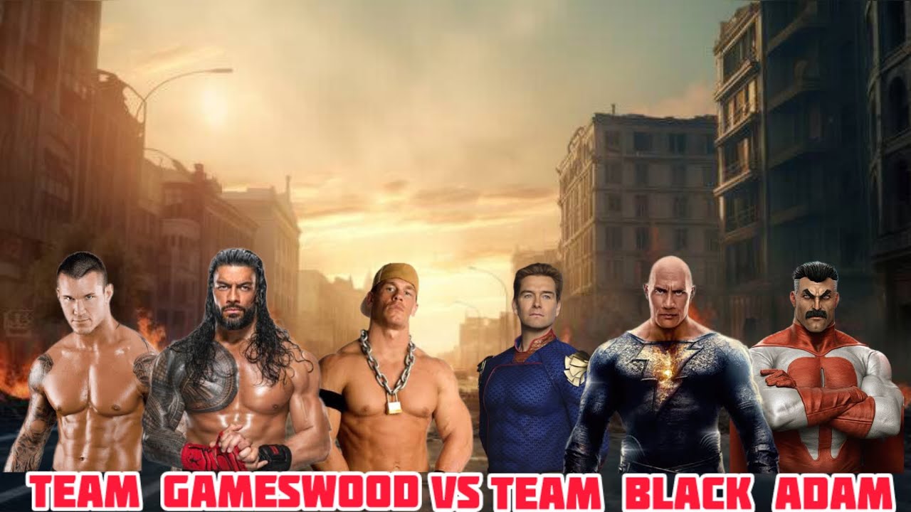 John cena Roman reigns and Randy orton vs Omni-man Black adam and ...