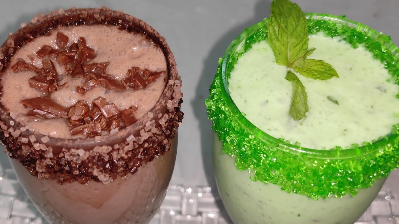 Chocolate Lassi | Mint Lassi | Homemade Recipe - YouTube