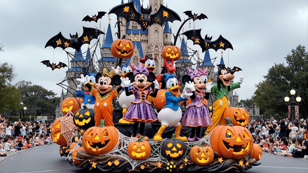 Disneyland Halloween Parade 2025 4K | Oogie Boogie Lights Show & Eerie ...