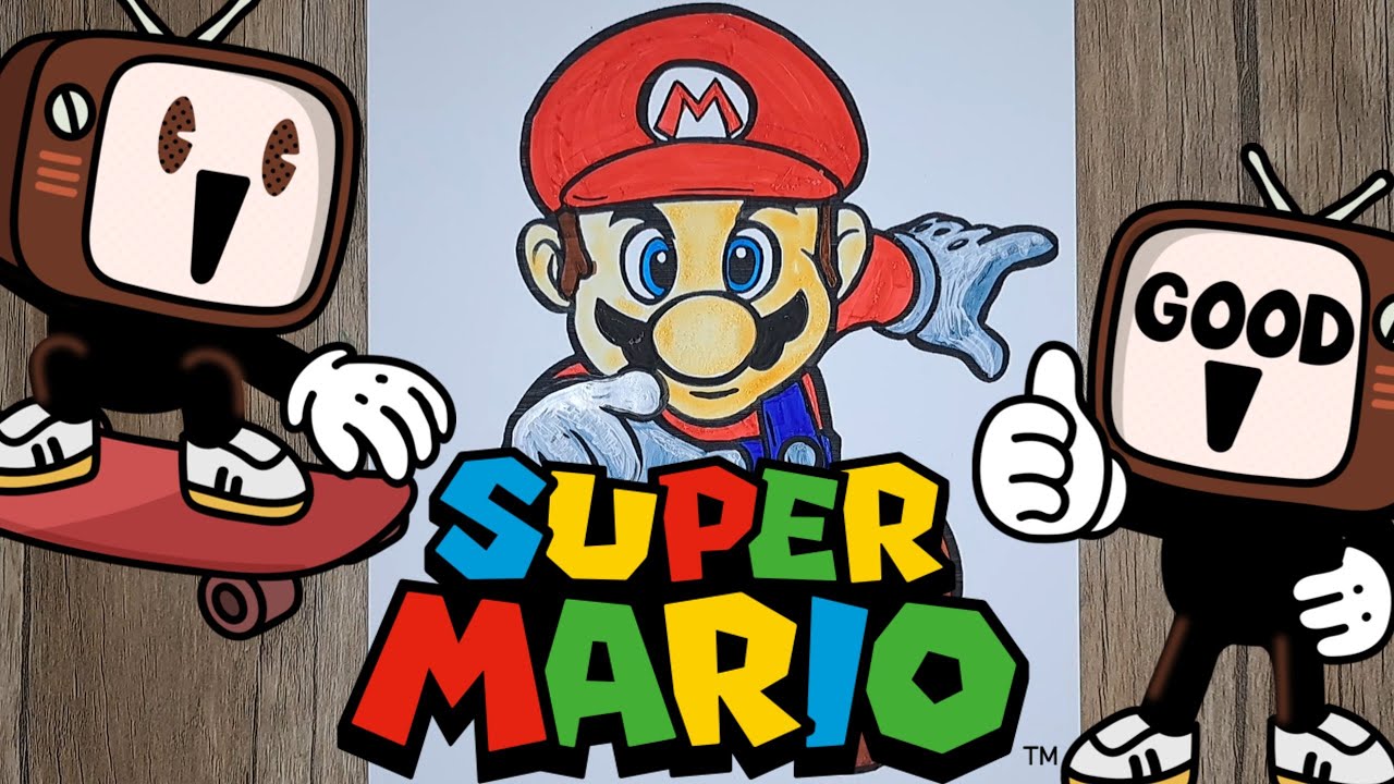 super mario coloring marker deli - YouTube