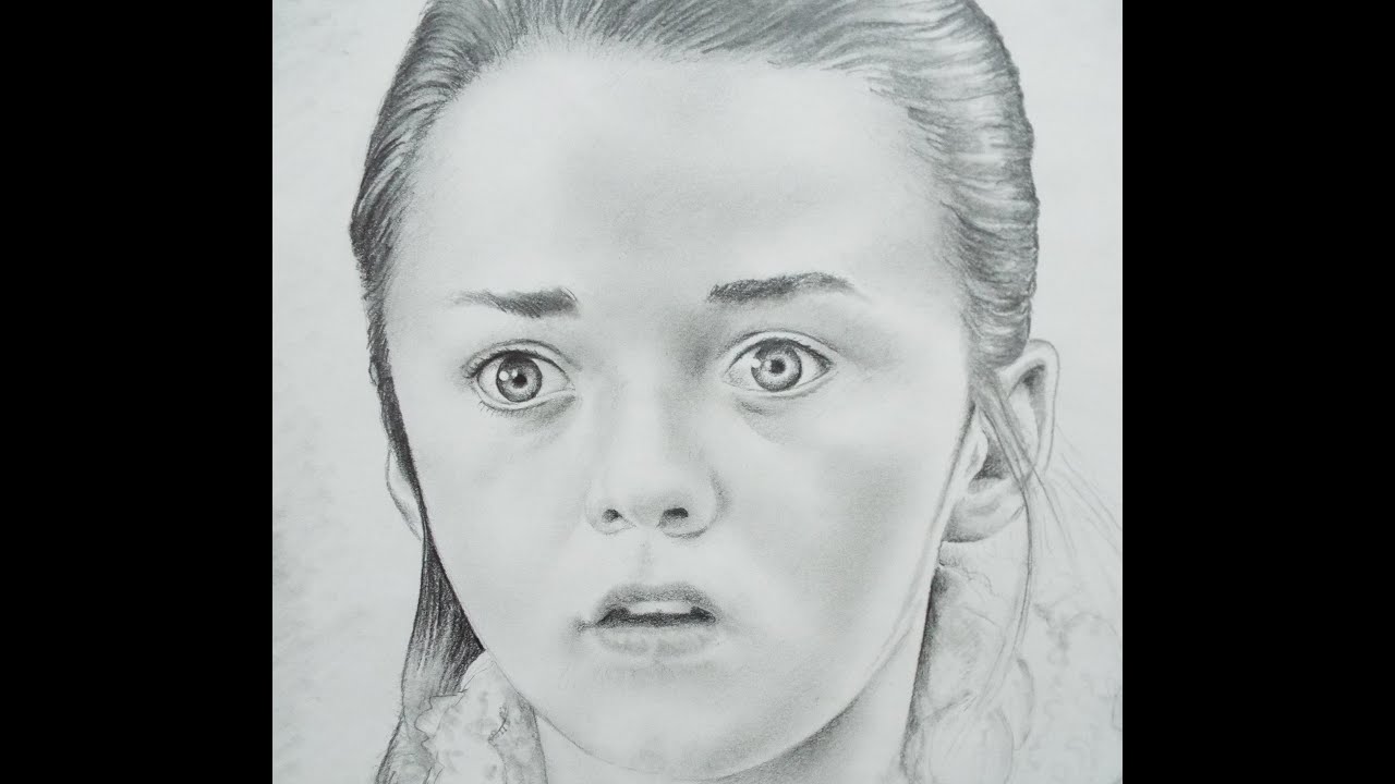 ZWOOKIEZ #19 Speed Drawing Arya Stark From A Game Of Thrones - YouTube