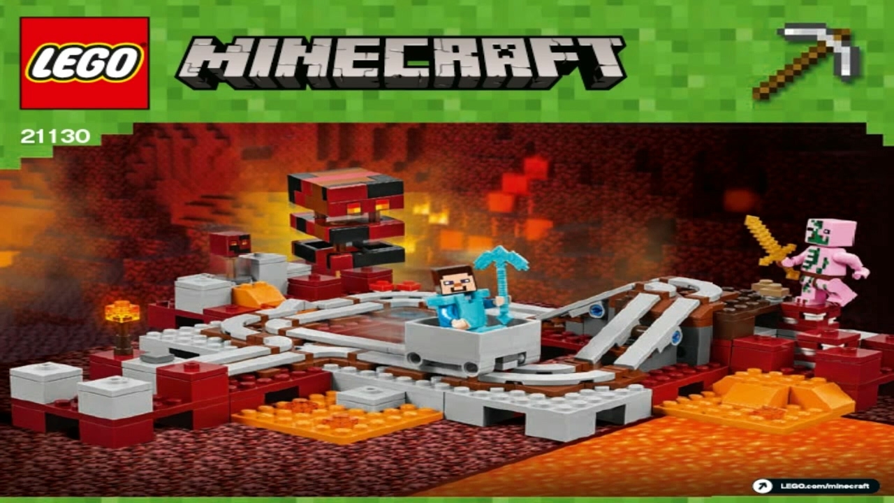 2017 Lego Minecraft The Nether Railway instruction 21130 NEW! - YouTube