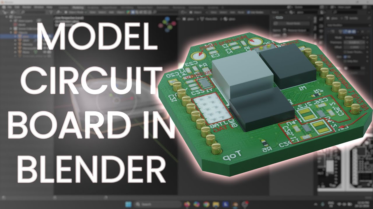 how to design circuit boards in blender [Tutorial] - YouTube