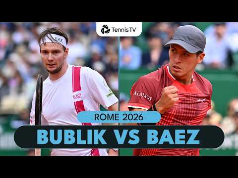 Alexander Bublik vs Sebastien Baez Match Highlights 💪 | Rome 2026