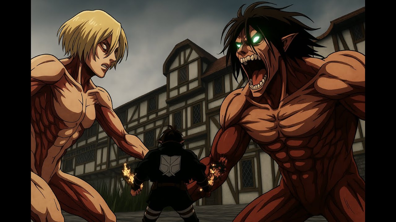 Attack Titan VS Female Titan AOTR - YouTube