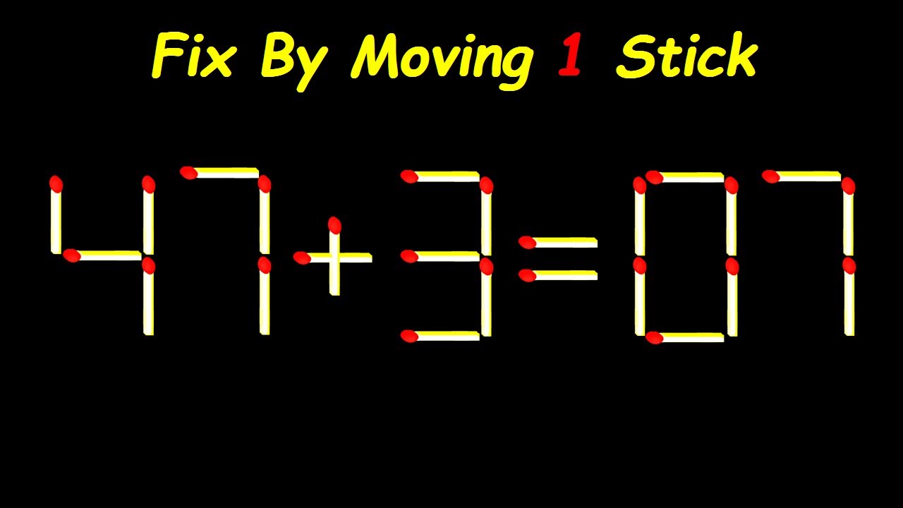 20 Simple Matchstick Puzzles Only People with High IQ Can Solve - YouTube