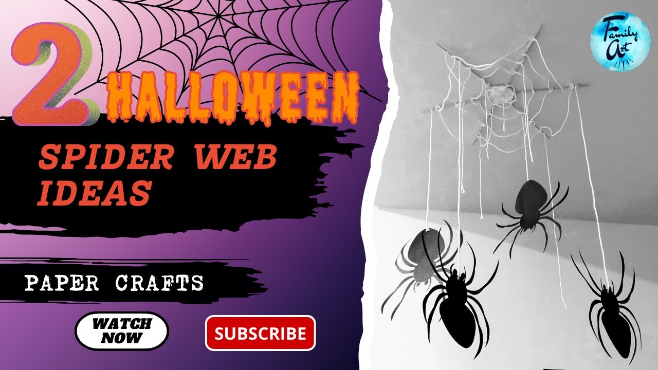 Halloween Spider Web Ideas | Paper Spider Webs | DIY Halloween ...