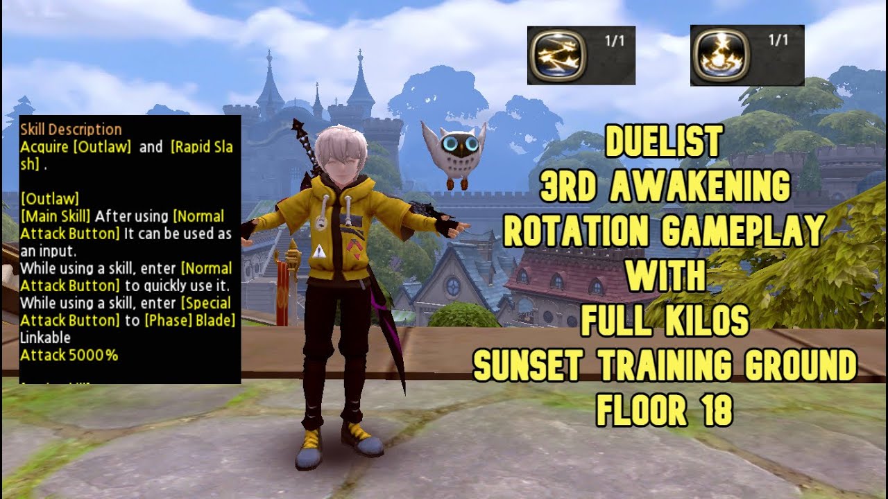 Duelist 3rd Awakening Rotation Gameplay With Full Kilos Sunset Training ...