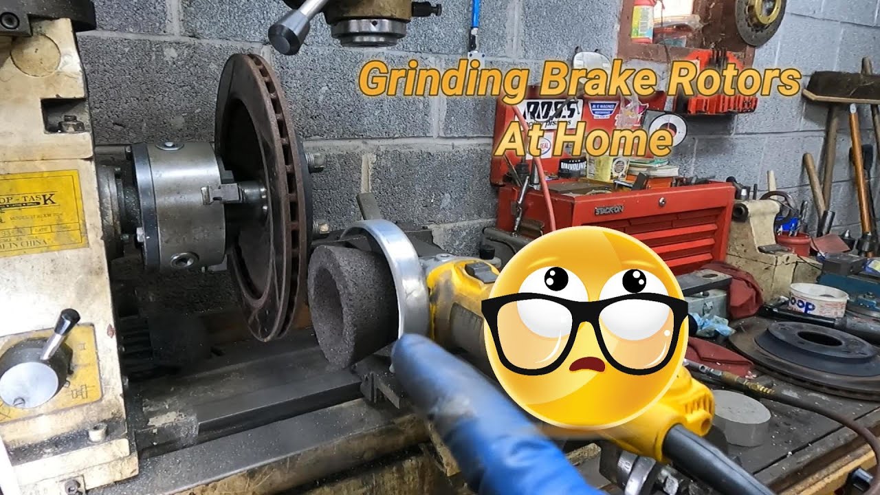 Grinding Brake Rotors At Home 🤔 - YouTube
