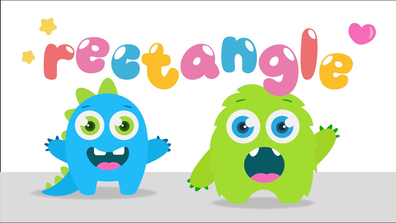 Learning Shapes with Monsters for Kids - Rectangle - Nodee Happy Steps ...
