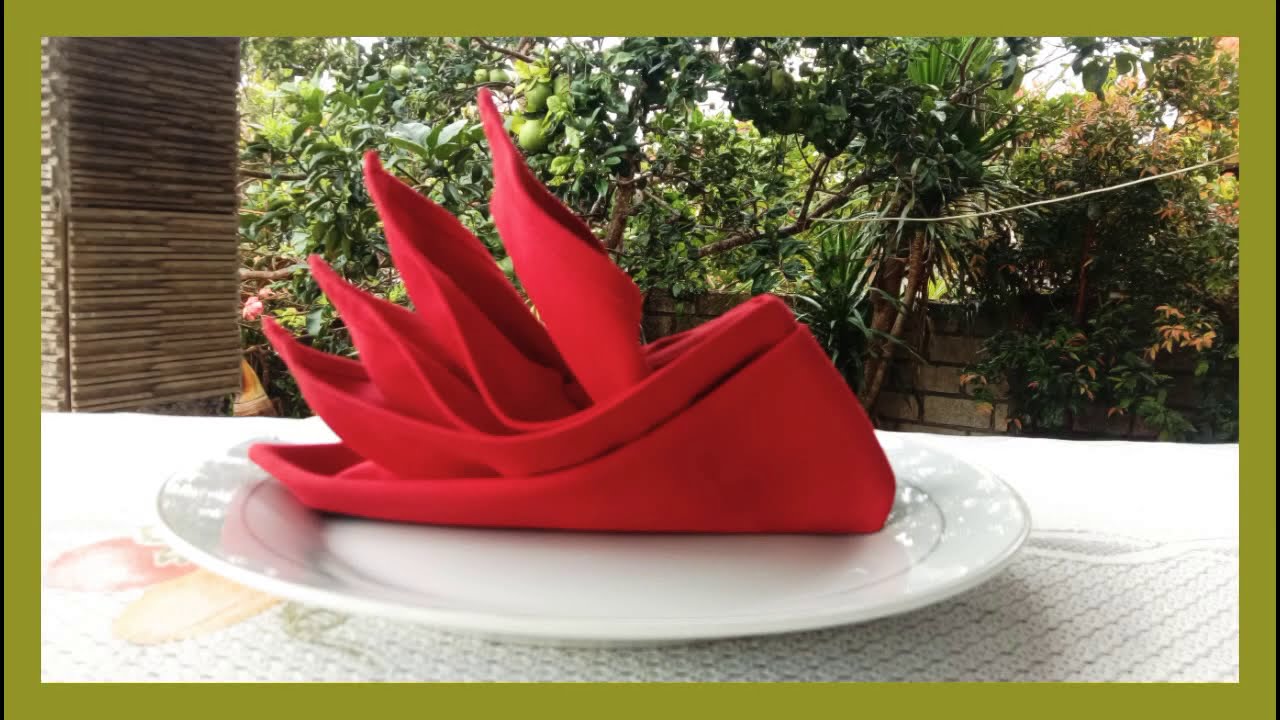 5 CONTOH LIPATAN NAPKIN. NAPKIN FOLDING - YouTube
