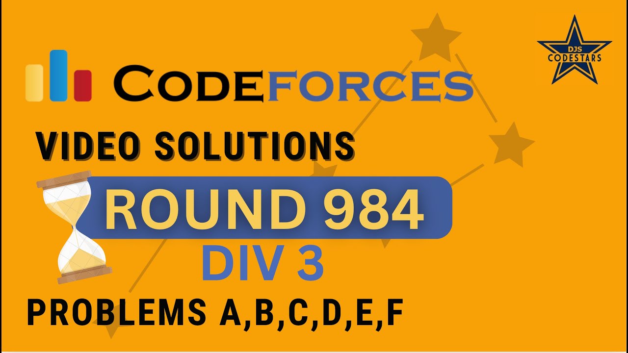 Codeforces Round 984 (Div 3) Post Contest Discussion (A - F) By Jenil ... Codeforces Round 984 (Div 3) Post Contest Discussion (A - F) By Jenil ...