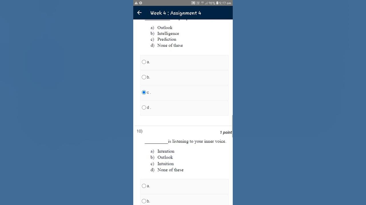 Emotional Intelligence Week 4 Assignment 2023 Nptel Swayam Emotionalintelligence