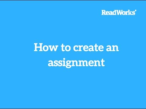 How to create an assignment - YouTube