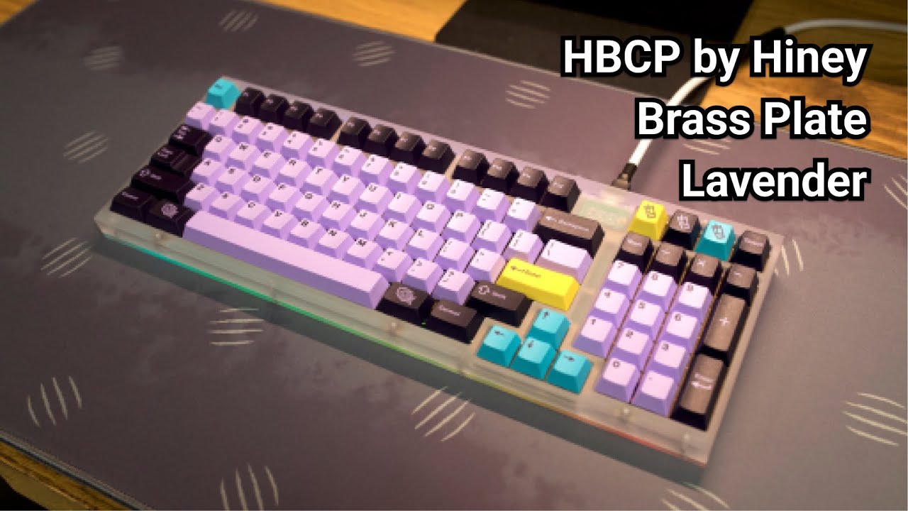 HBCP by Hiney || Lavender Switches || Brass Plate || Typing Sound ASMR ...