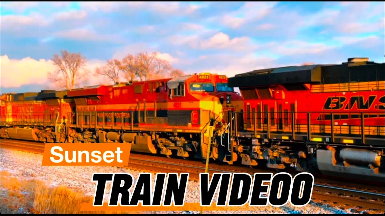🔥 Epic Railfanning Train Video: BNSF Intermodal @ Sunset (HD) - YouTube