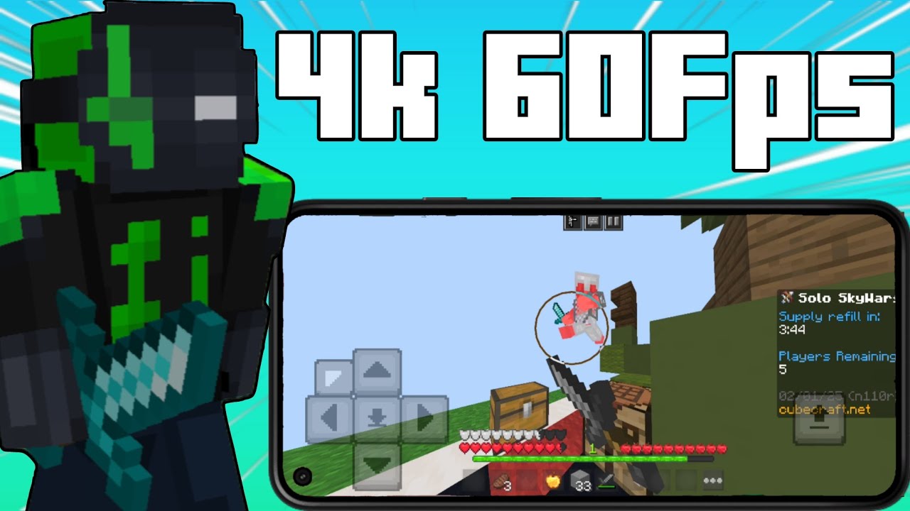 Cubecraft Skywars Mobile gameplay || Lo-fi || MCPE || 4k 60Fps - YouTube